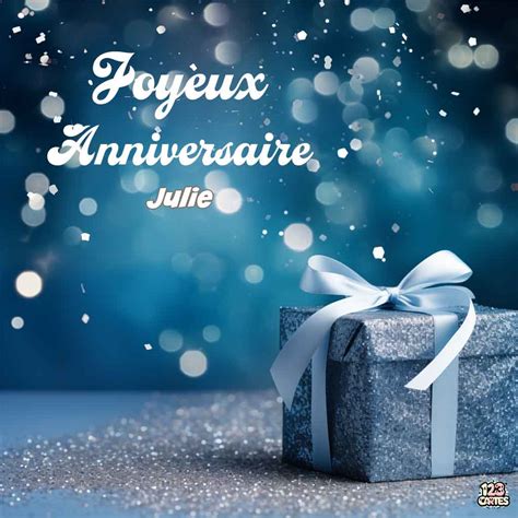 Cadeau Paillettes Avec Le Texte Joyeux Anniversaire Julie 123cartes