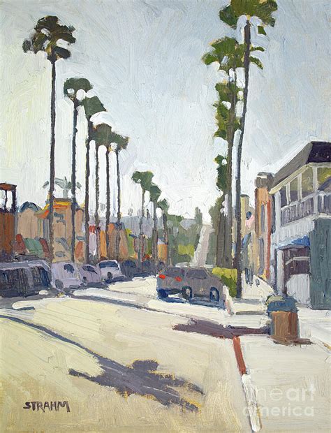 Palms Along Newport Avenue Ocean Beach San Diego California
