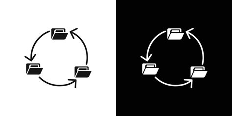 Data Synchronization Icon Black Line Art Logo Set 49364523 Vector Art At Vecteezy