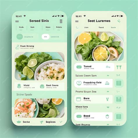 Premium Ai Image Mobile App Of Salad Bar Clean And Wholesome Concept