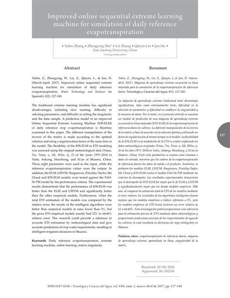 Pdf Improved Online Sequential Extreme Learning Machine For