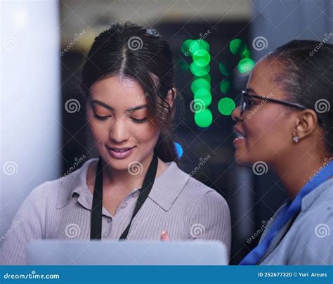 Whats The Prognoses Two Attractive Young Female Computer Programmers Working Together In A