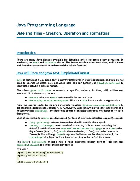 Java Programming Tutorial 102 Java Programming Language Date And Time