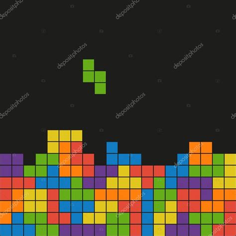 Dark Flat Tetris Background Stock Vector Image By ©ggebl 56794325