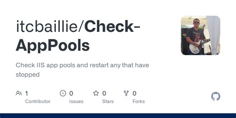 GitHub Itcbaillie Check AppPools Check IIS App Pools And Restart Any