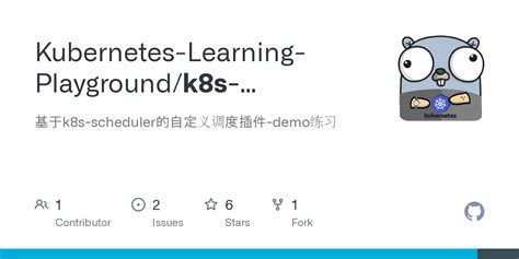 github kubernetes learning playground k8s schedule plugins demo 基于