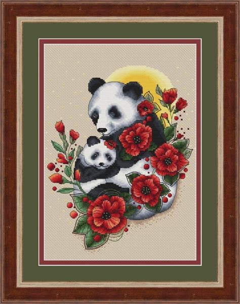 Pandas Cross Stitch Chart Code Nk 236 Nadezhda Kazarina Buy Online On