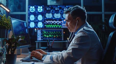 premium photo doctor analyzing eeg results image for medical professionals