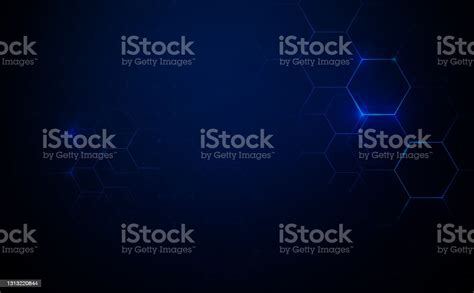 추상적인 블루 육각형 패턴 기술 디지털 하이테크 와 광선 배경 벡터 일러스트레이션 0명에 대한 스톡 벡터 아트 및 기타 이미지 0명 가상현실 개념 Istock