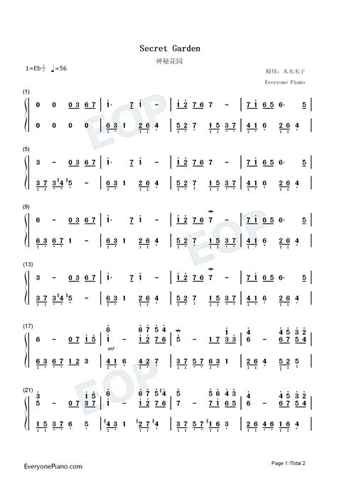 Songs From A Secret Garden Midipdf