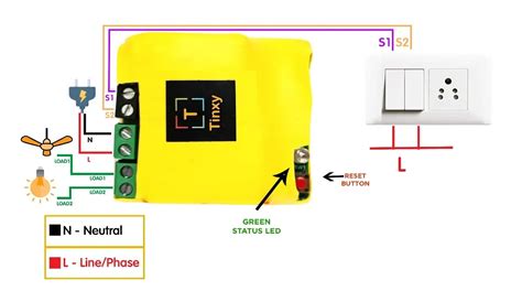 2 Node Smart Switch Works With Alexa Google Tinxy Home Of Smart Devices