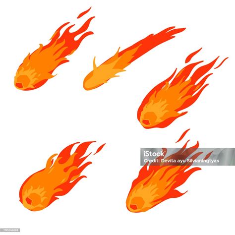 혜성 소행성과 운석 대기 불덩어리 와 핸드 그린 낙서 만화 스타일 벡터 개념에 대한 스톡 벡터 아트 및 기타 이미지 개념 개념 기호 과학 Istock