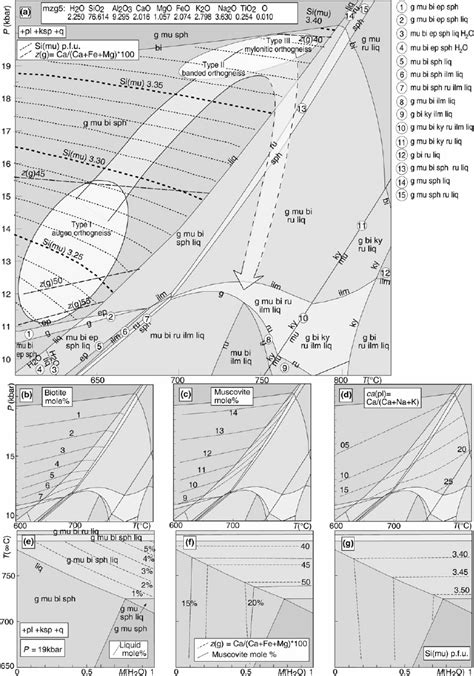 A Pt Pseudosection For The Analysed Bulk Composition Of Sample