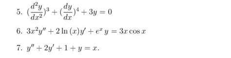 Solved Classify The Following Equations According To Type Chegg