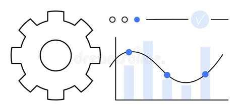 Gear And Graph Illustrating Data Analysis And Process Optimization In