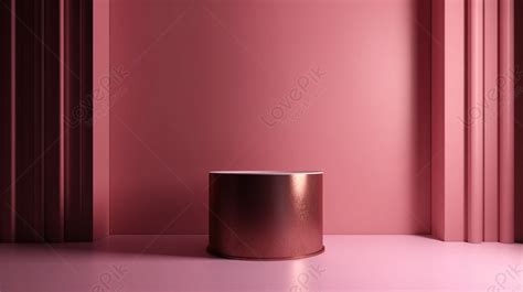 3d 렌더링된 공간 단순한 조명을 갖춘 사실적인 분홍색 원통형 연단 연단 배경 사실 배경 실적 배경 이미지 Hd 연단 사실 실적 배경 사진 무료 다운로드