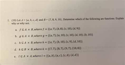 Solved 1 10 Let A Fa B C D And B 7 8 9 10