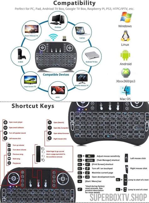 Superbox Official Store Mini Wireless Keyboard With Touchpad Superbox Official Store