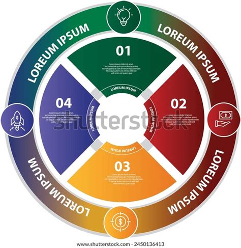 Collection Vector Circle Chart Infographic Templates Stock Vector Royalty Free 2450136413