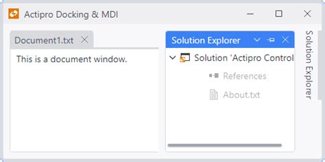 Docking Window States Docking And Mdi Docking Window Features Actipro