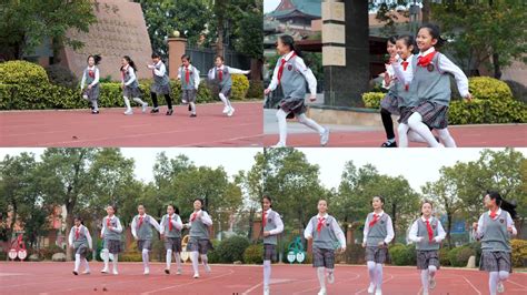 红领巾学生奔跑学生敬礼 视频素材下载