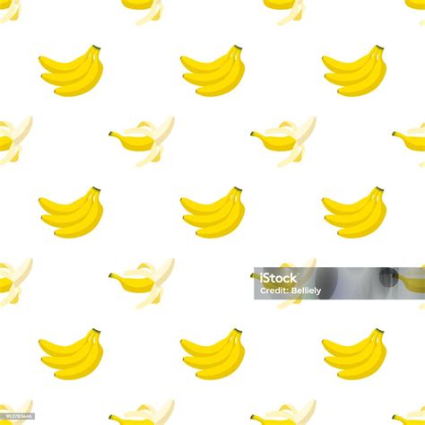 그림 완벽 한 패턴 흰색 배경에 고립 된 평면 바나나 과일 패턴 텍스처 패브릭 벽지 최소한의 스타일 원료 신선한 과일 벡터 0명에 대한 스톡 벡터 아트 및 기타 이미지