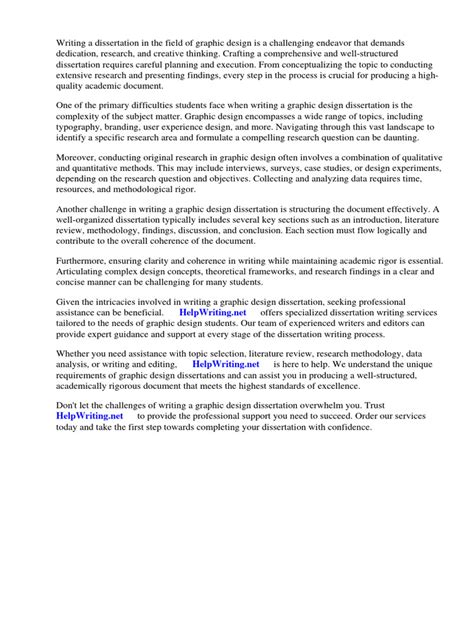 Graphic Design Dissertation Structure Pdf Thesis Methodology