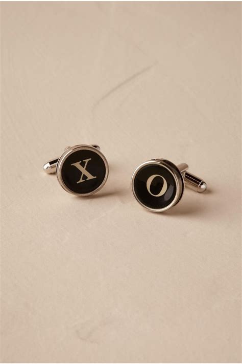 Bhldns Typewriter Key Cufflinks In Silver Groom Accessories Cufflinks Wedding Groomsmen