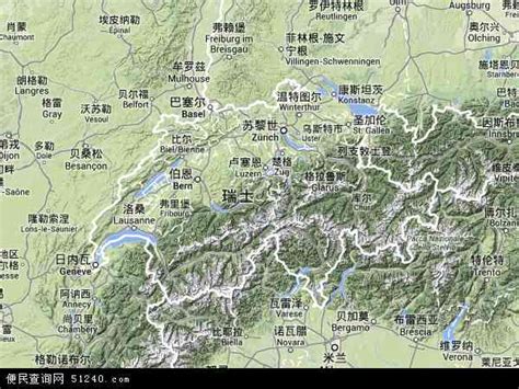 瑞士地图 瑞士卫星地图 瑞士高清航拍地图 便民查询网地图