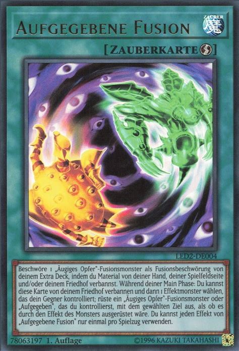 Recollectibles Sammelkarte Yugioh Karte Aufgegebene Fusion Deutsch Yu