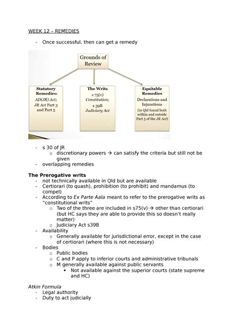 Week 12 Lecture Notes Week 12 Remedies Once Successful Then Can Get A Remedy S 30 Of Jr O