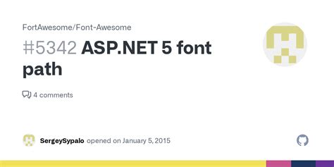 Aspnet 5 Font Path · Issue 5342 · Fortawesomefont Awesome · Github