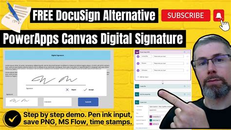 Free Docusign Alternative Powerapps Canvas Digital Signature Youtube