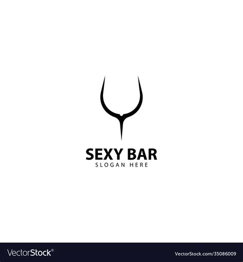 Sexy Bar Logo Design Icon Royalty Free Vector Image