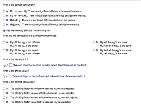 Solved Table Of Critical F Distribution Values Area In The