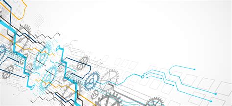 기술 테마의 추상색 벡터 배경은 다양한 기술 요소를 사용하여 만들어집니다 글로벌 네트워크 개념 It 지원에 대한 스톡 벡터 아트 및 기타 이미지 Istock