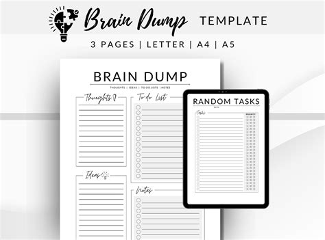 Brain Dump Printable — Imperfect Organization