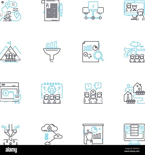 Information Architecture Linear Icons Set Hierarchy Navigation Categorization Taxonomy