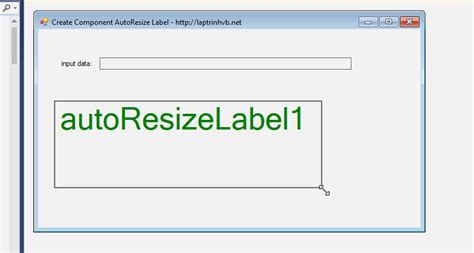 C Hướng Dẫn Custom Label Winform Thành Auto Resize Label
