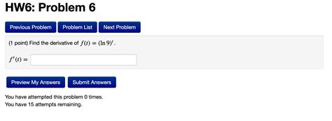 solved hw6 problem 6 previous problem problem list next