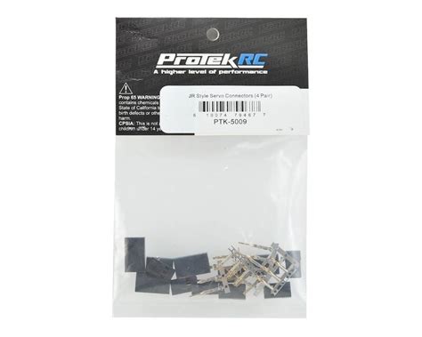 PTK 5009 ProTek RC JR Style Servo Connectors 4 Pair