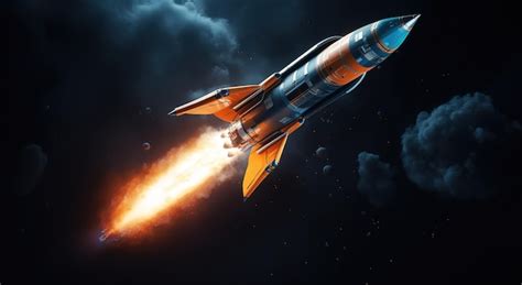 Premium Photo Rocket Launch And Schedule Are Growing Low Poly Style Abstract Neon Frame Style