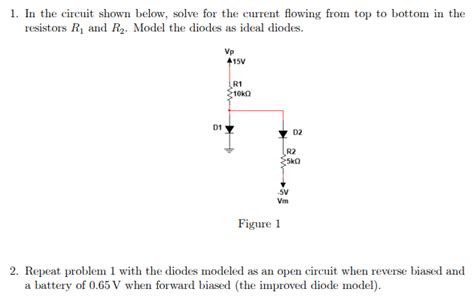 Solved 1 In The Circuit Shown Below Solve For The Current