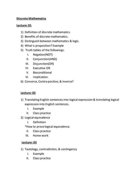 Discrete Mathematics Topic Pdf