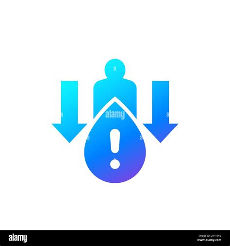 Dehydration Low Body Water Icon On White Stock Vector Image And Art Alamy