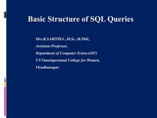 Database Management System DBMS SQL Queries PPT