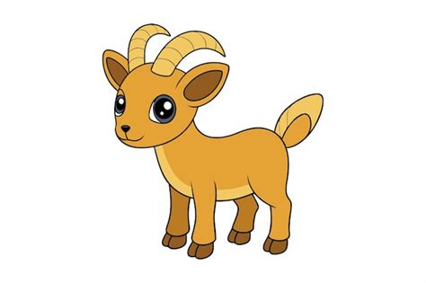 Premium Vector A Cute Ibex Adorable Vector Illustration Art For