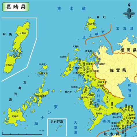 长崎县地图 日本地图查询