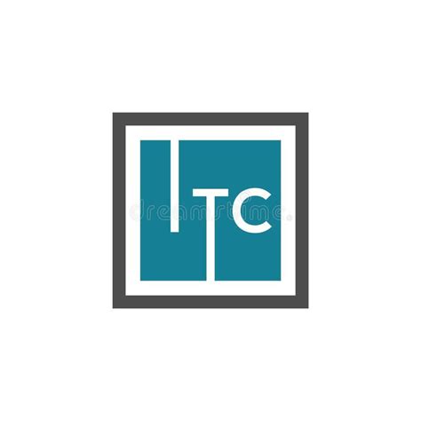 Design Do Logotipo De Letra Itc Em Fundo Branco Conceito De Logotipo Das Iniciais Criativas Itc