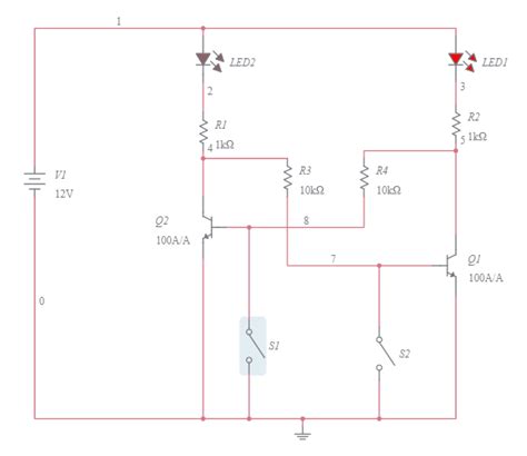 Set Reset Con Transistores Multisim Live